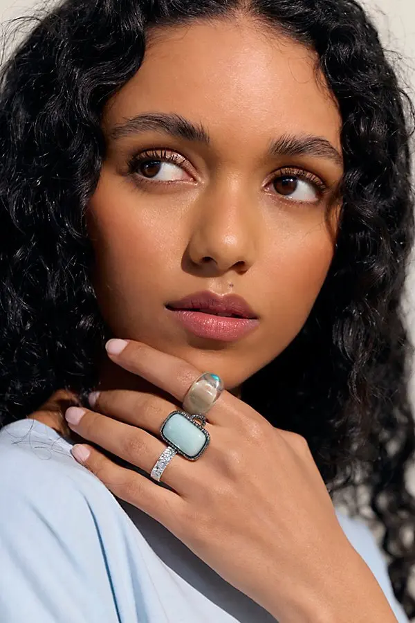 Free People Lyon Ring At - Sky
