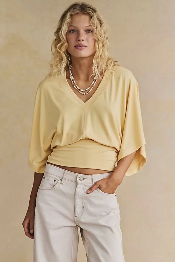Free People Birdie Top - Solar Lemon