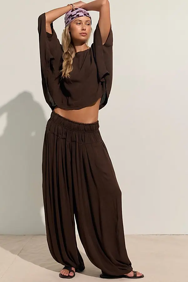 Free People Nadia Pant Set - Double Espresso