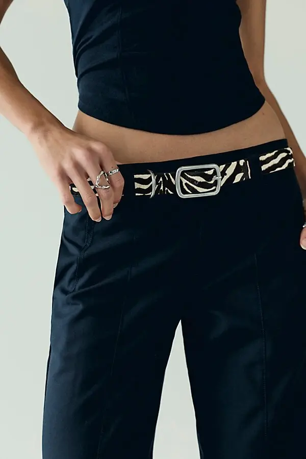 Free People Scout Slim Belt - Zebra