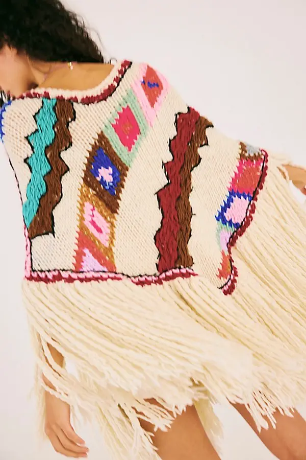THE FARRA Tapiz Poncho Jacket
