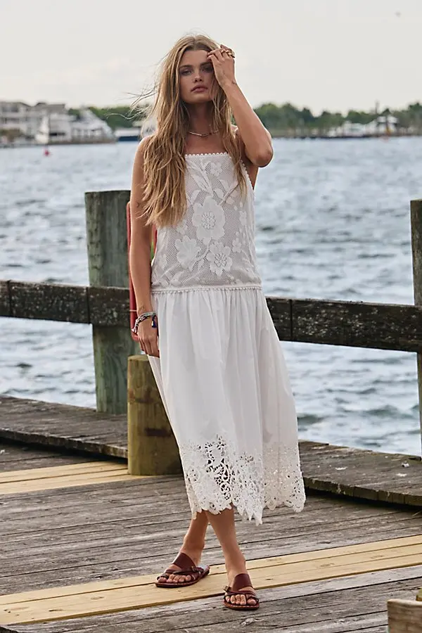Free People Gilda Midi Dress - Ivory