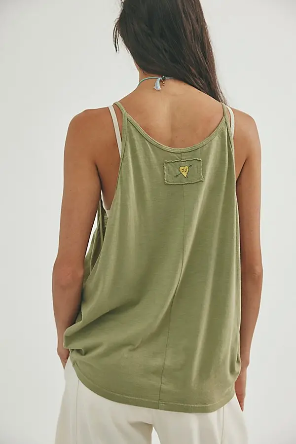 Free People Juliet Johnstone X Shoreside Graphic Tank Top
