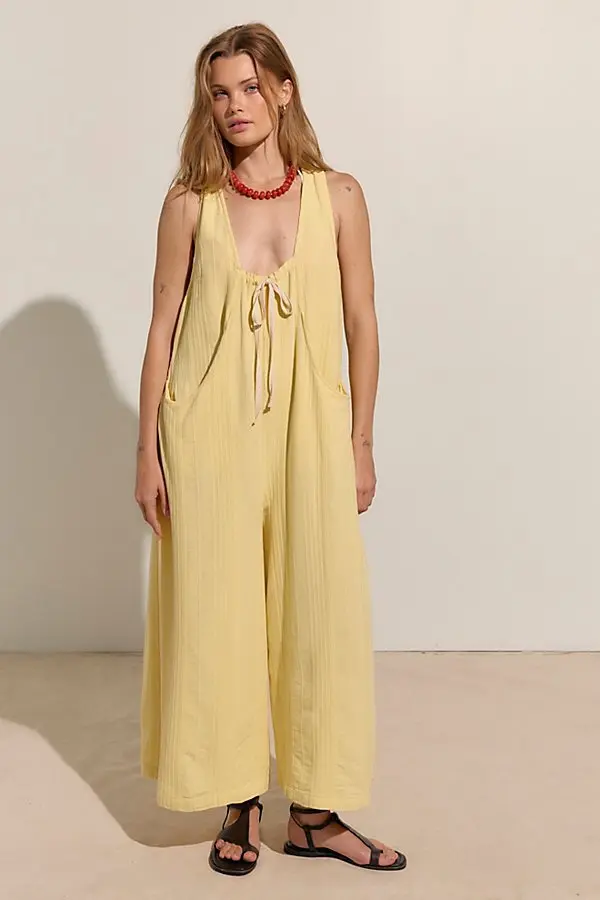 Free People Easy Street Jumpsuit At - Pineapple Slices