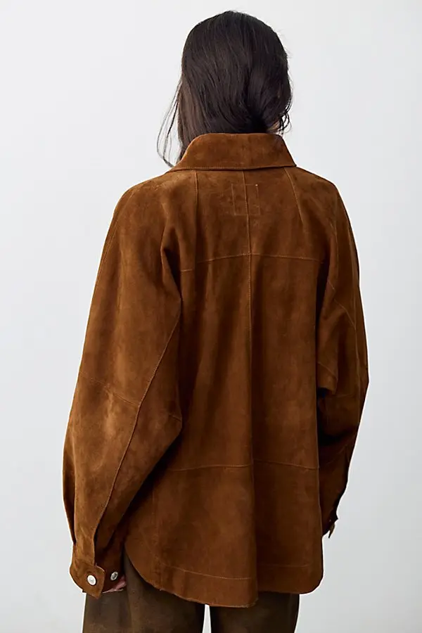 We The Free Suede Longline Jacket