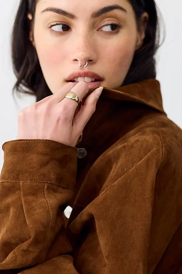 We The Free Suede Longline Jacket