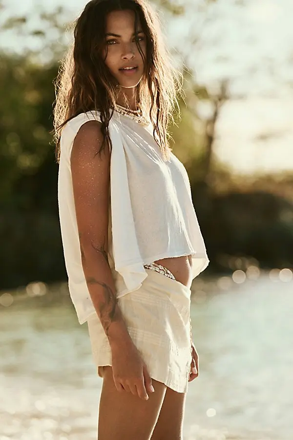 We The Free Oversized Cropped Tee - Ivory