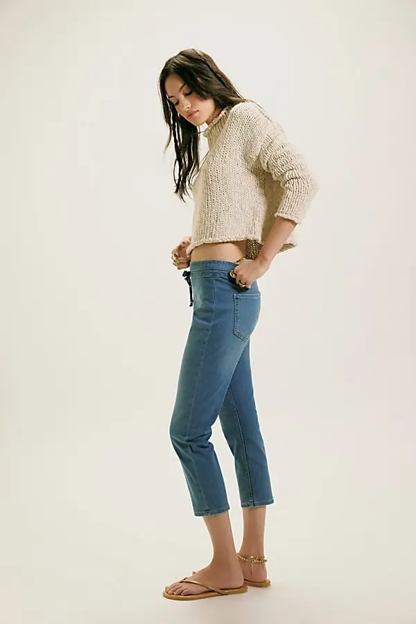 We The Free Knockout Mid-rise Crop Jeans - Echo