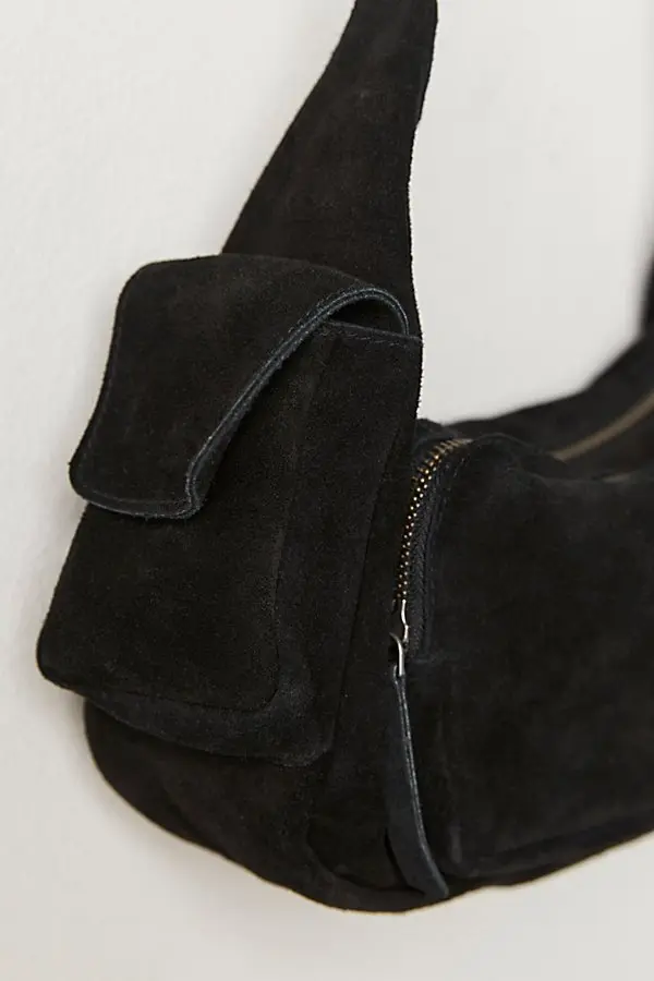 FP COLLECTION Siren Suede Shoulder Bag