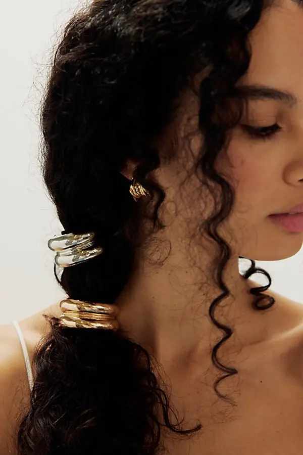 Free People Hideaway Hair Cuff - Silver