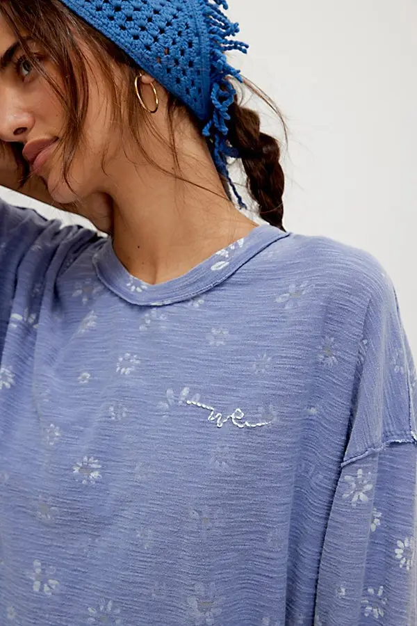 We The Free Oversized Long-sleeve Tee With Embroidered Logo