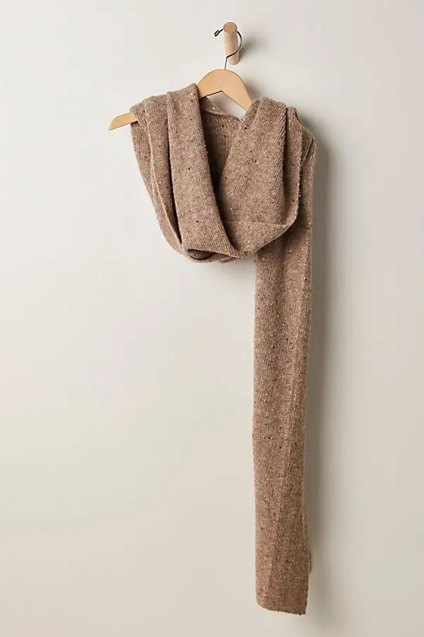Free People Wrap Me Up Hooded Scarf At - Neutral