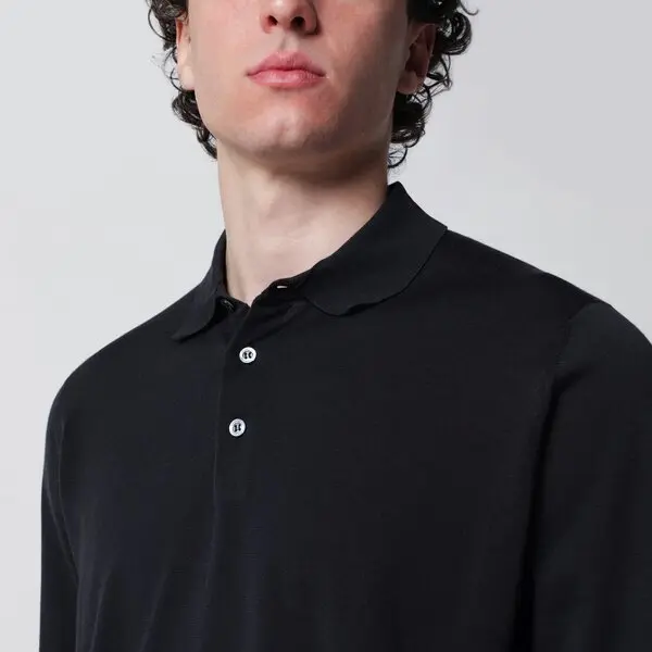 DRUMOHR Navy Cotton Polo Shirt