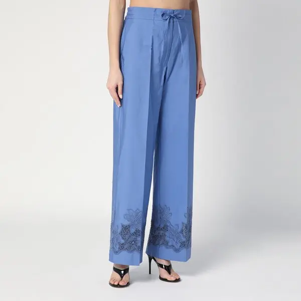 P.a.r.o.s.h Embroidered Cotton Poplin Trousers