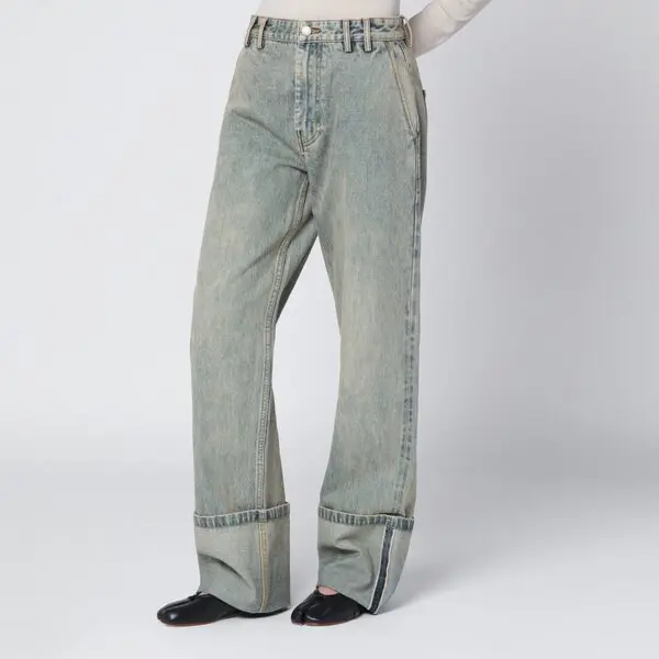 ENTIRE STUDIOS Wide-leg Jeans With Washed Effect - Grey