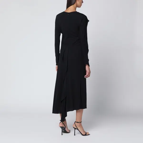 Victoria Beckham Draped Jersey Midi Dress