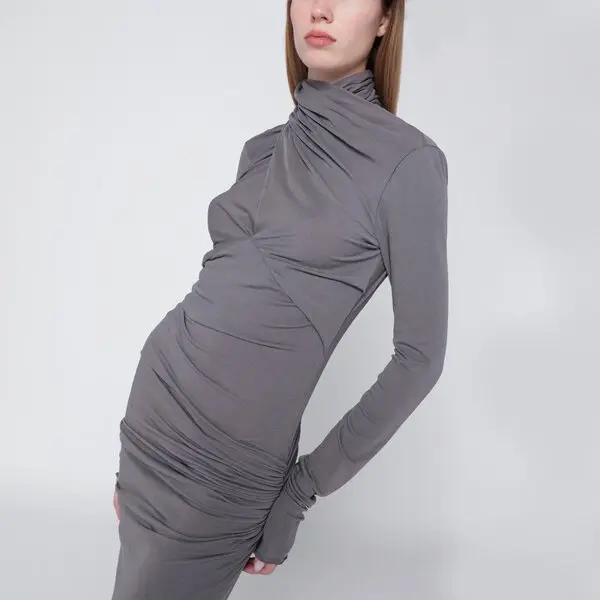ENTIRE STUDIOS Long Sleeve Draped Maxi Dress