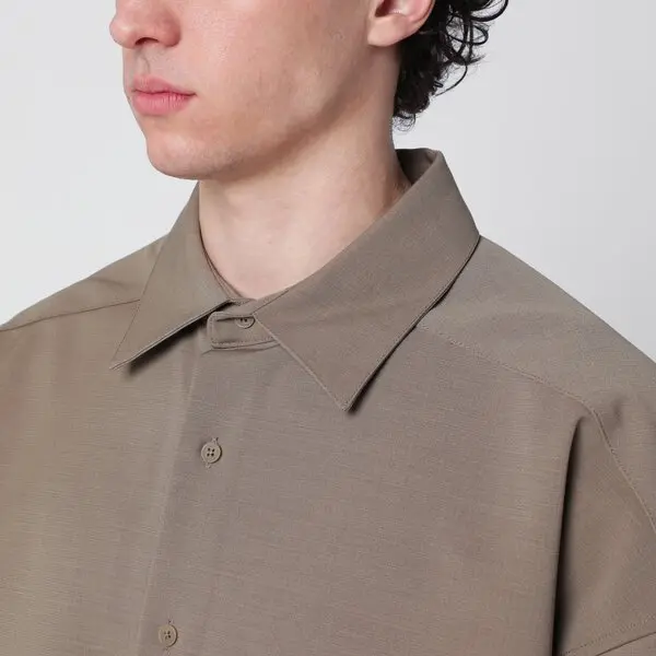ENTIRE STUDIOS Beige Oversized Short-sleeve Shirt