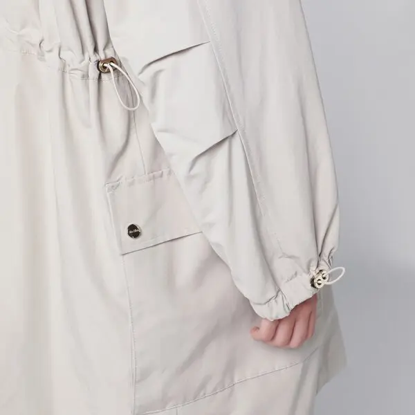 Max Mara Light Beige Cotton Blend Parka