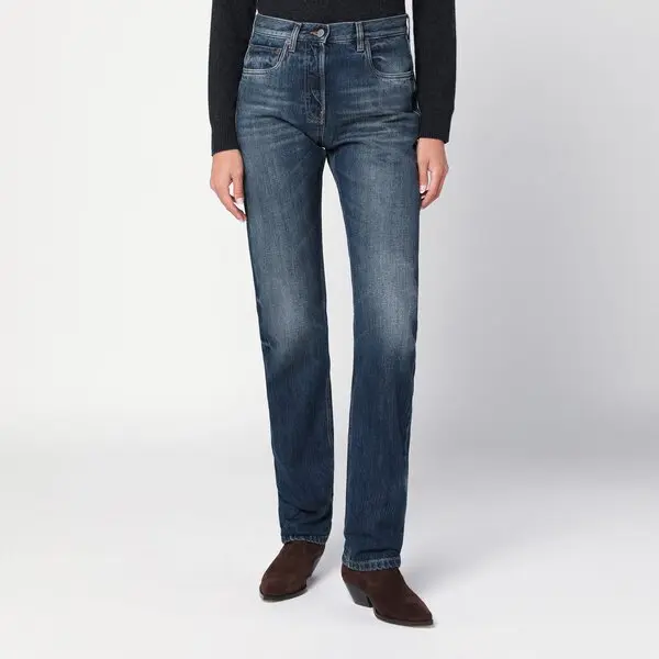 Prada Washed Denim Jeans - Blue