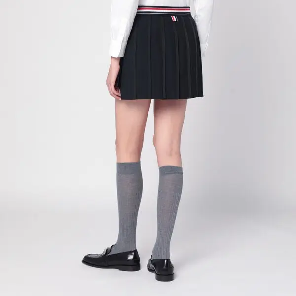 Thom Browne Ruffled Mini Skirt In Wool Blend