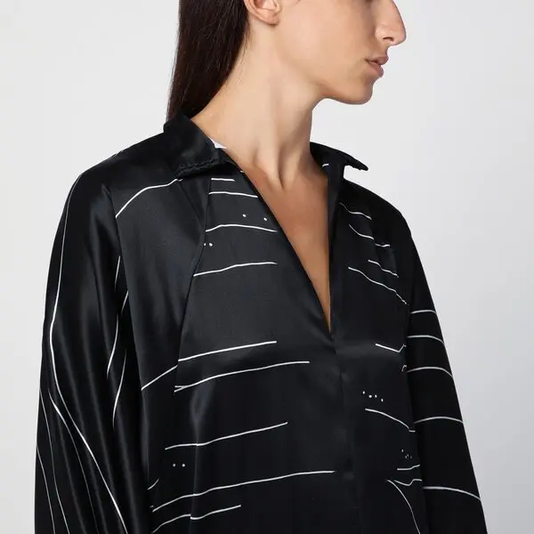 FERRAGAMO Silk Satin Midi Dress