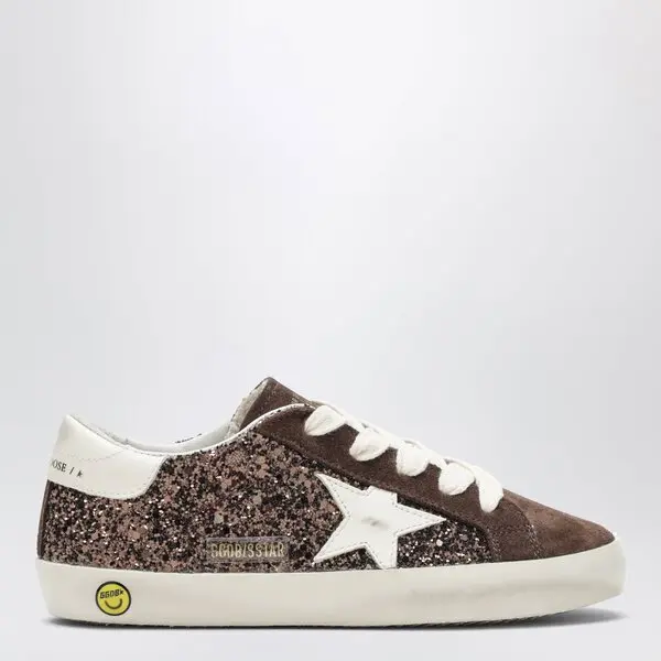 GOLDEN GOOSE Super-star Glitter Sneakers - Brown
