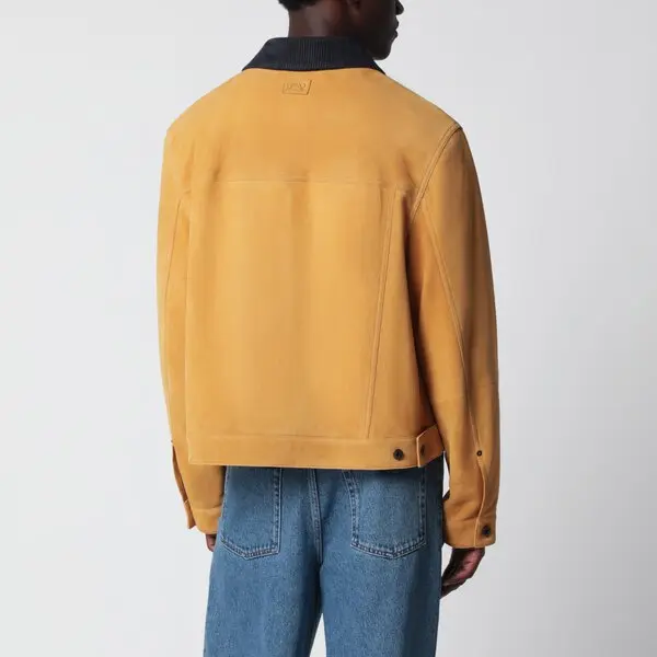 Loewe Suede Jacket With Contrasting Collar