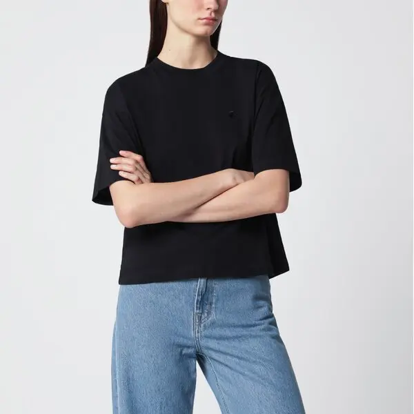 Carhartt Work In Progress Cropped Organic Cotton T-shirt - Black