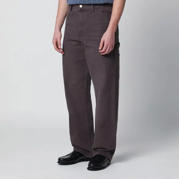 Carhartt Work In Progress Single Knee Canvas Trousers - Grey