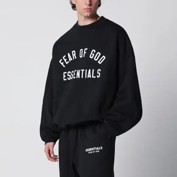 Fear Of God Cotton Fleece Sweatshirt With Logo Embroidery - Black