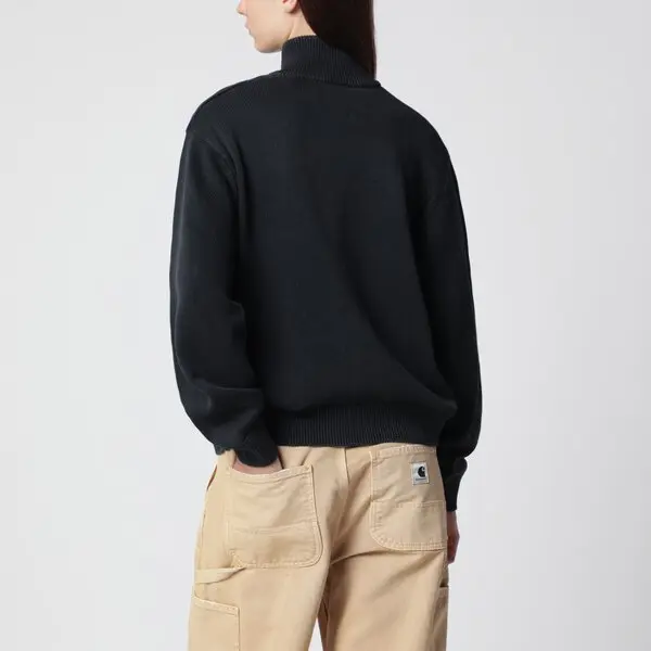 Carhartt Work In Progress Cotton Knit Zip Cardigan - Black