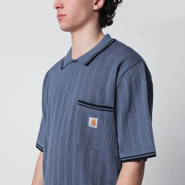 Carhartt Work In Progress S/s Ramsey Polo Velvet /deep Night