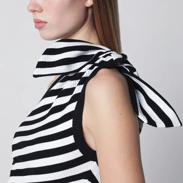 PATOU Striped One-shoulder Mini Dress - Multicolor