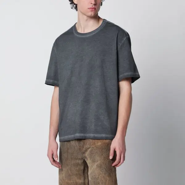 Séfr Mauro Washed-effect T-shirt In Organic Cotton - Black
