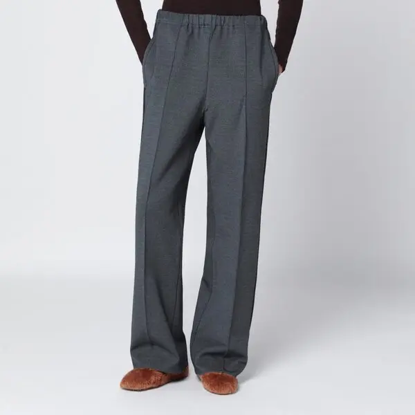 Miu Miu Knitted Punto Stoffa Trousers - Grey