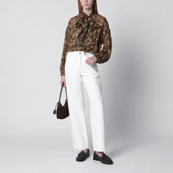 Max Mara Printed Silk Chiffon Blouse - Multicolor