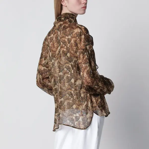 Max Mara Printed Silk Chiffon Blouse - Multicolor
