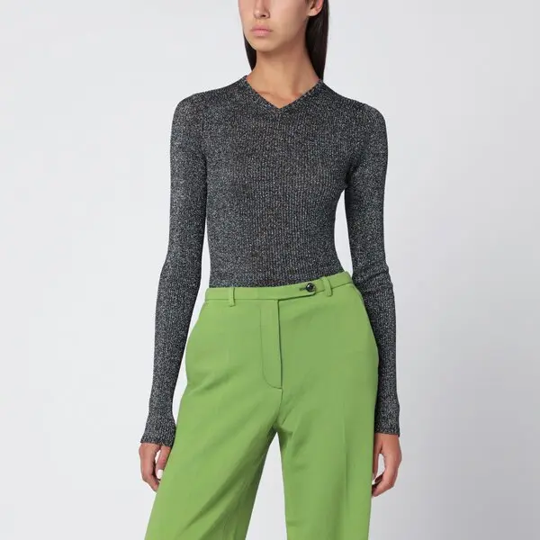 Miu Miu Lurex Long-sleeved Sweater - Multicolor