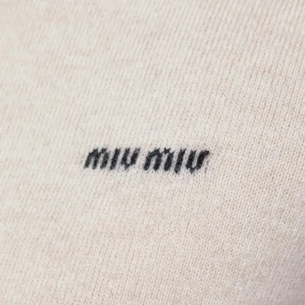 Miu Miu Short Sleeve Cashmere Turtleneck Sweater
