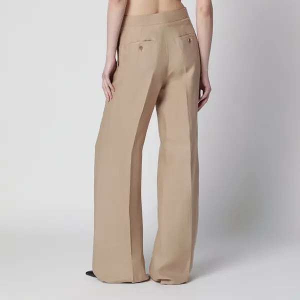 Max Mara Regular-fit Linen Trousers - Beige