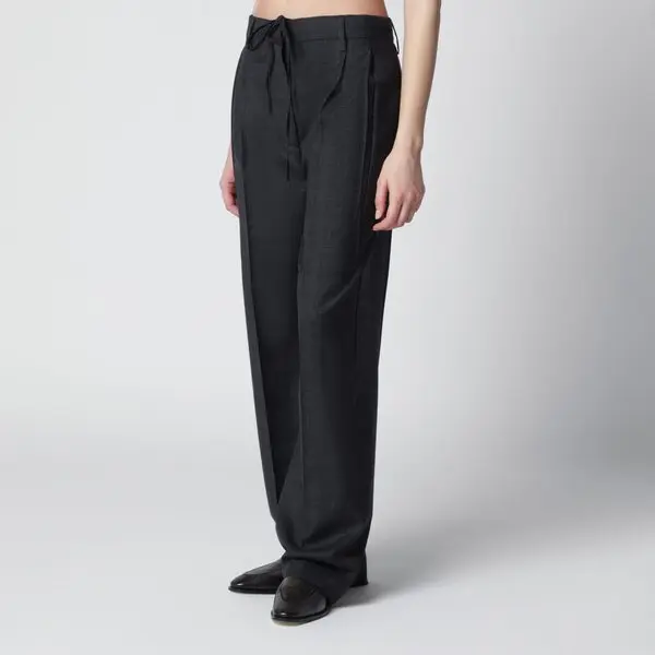 Prada Wool Trousers With Check Pattern