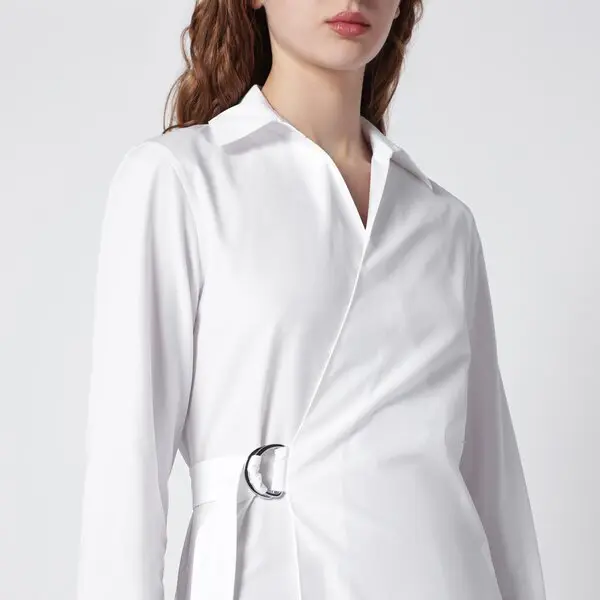Loewe Draped Silk Jersey Midi Dress - White