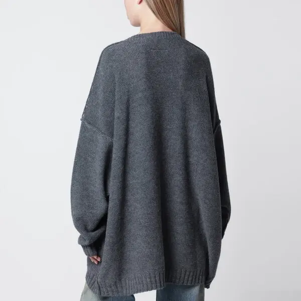 MAISON MARGIELA Mélange V-neck Knit Sweater