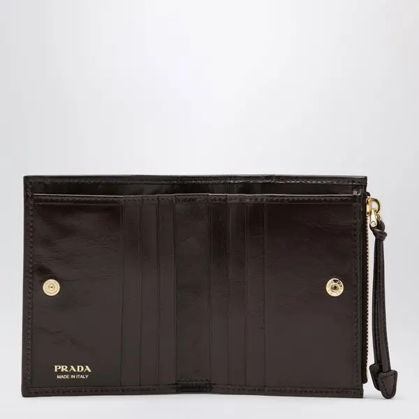 Prada Small Dark Leather Wallet