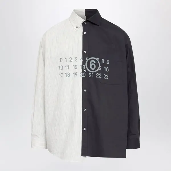 MAISON MARGIELA Two-tone Long-sleeved Shirt - Black