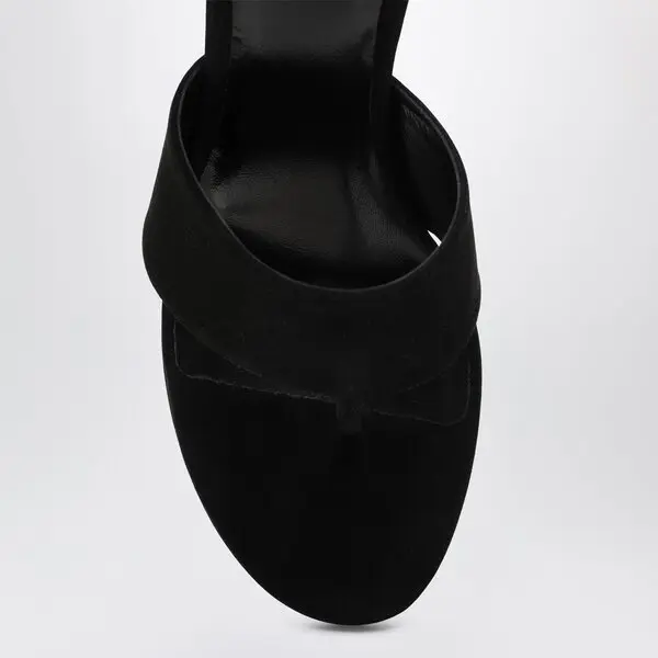 JUDE Nubuck Leather Thong Sandals - Black