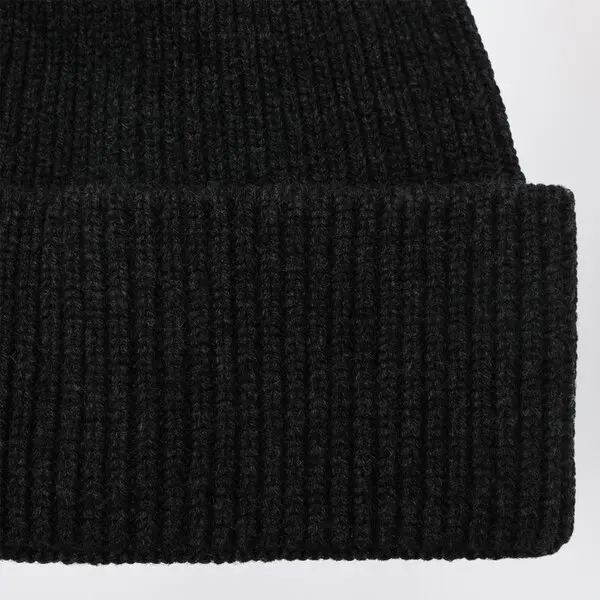 Destin Anthracite Wool And Cashmere Beanie - Grey