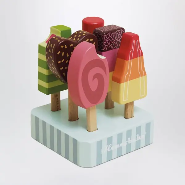 LE TOY VAN Set Of Six Wooden Popsicles And Lollipops - Multicolor