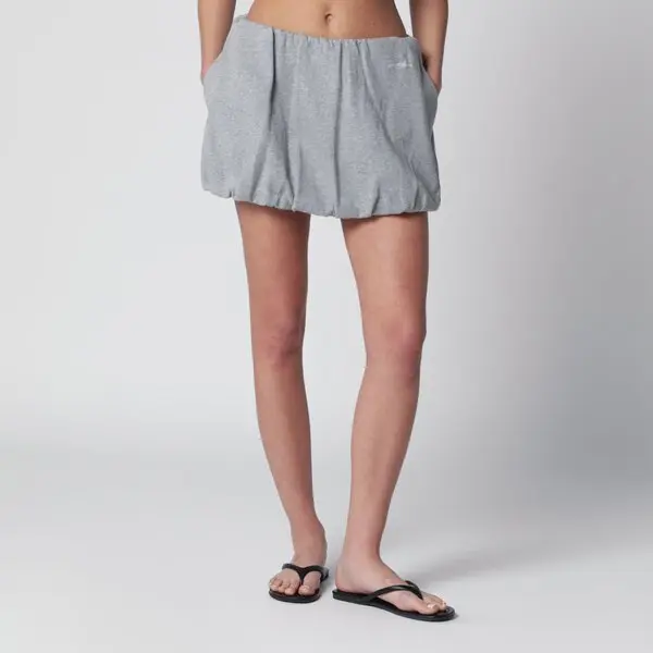 DUNST Mélange Voluminous Mini Skirt - Grey